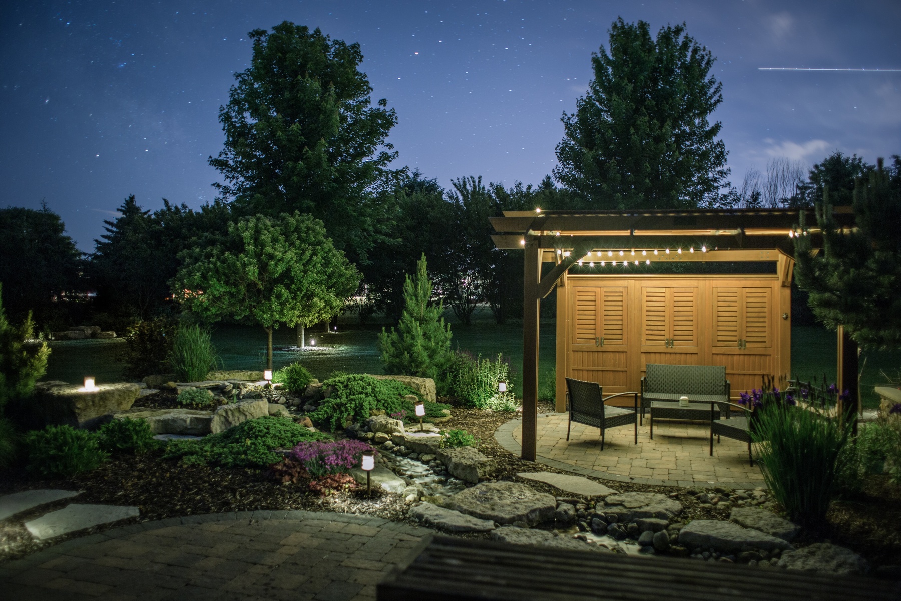 Glowing Nights in Nature's Embrace with Awesome Landscape Canopy and ...